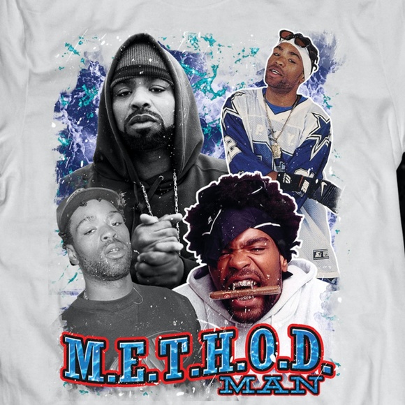 Gildan | Shirts | Vintage Style White Method Man Rap Tee | Poshmark